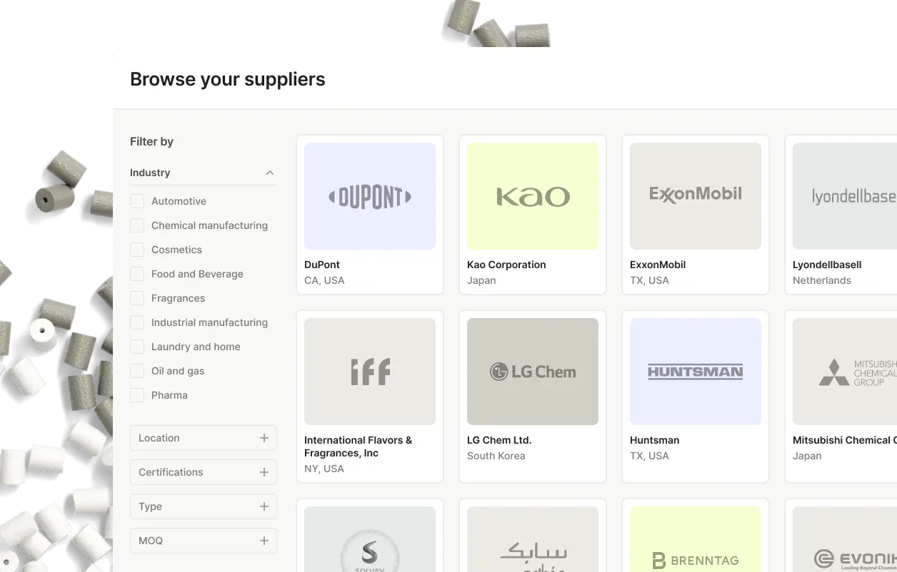 Valdera | The digital sourcing platform for chemicals and raw materials